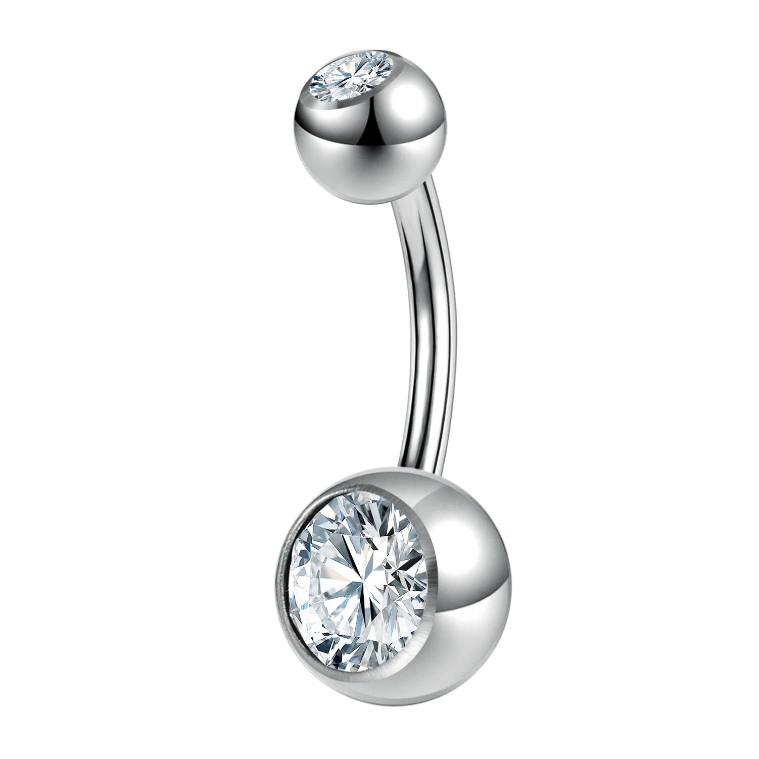 Shine Bright with Sterling Silver Belly Button Rings – ZS Body Jewelry