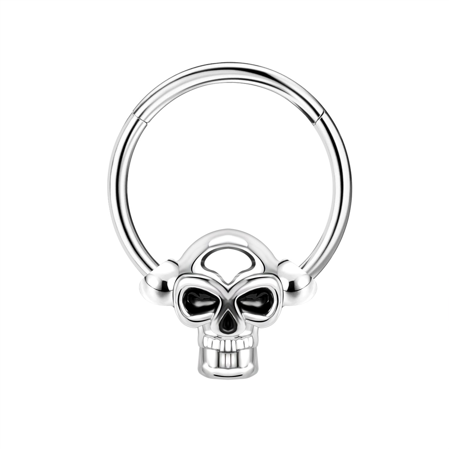ZS | Skull Nose Rings | Hinged Septum Rings | Nose Piercing Jewelry