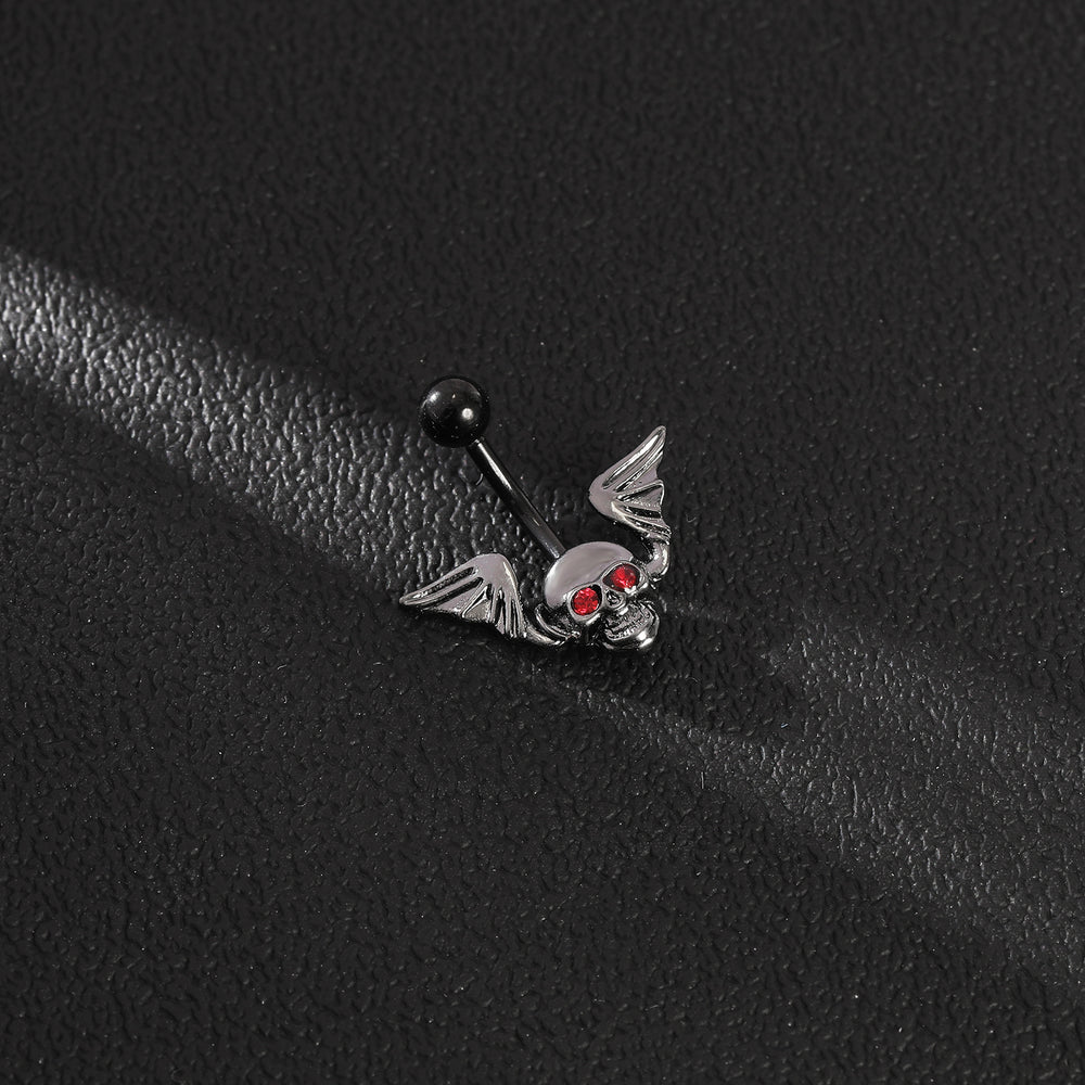 ZS | Skull Belly Rings | Zirconia Navel Piercing | Belly Navel Button Rings