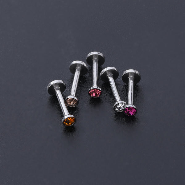 20 Pcs Labret Monroe Lip Piercing Rings Crystal Cartilage Conch Helix ...