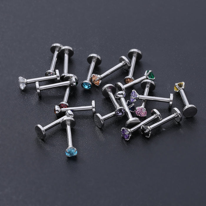 20 Pcs Labret Monroe Lip Piercing Rings Crystal Cartilage Conch Helix ...