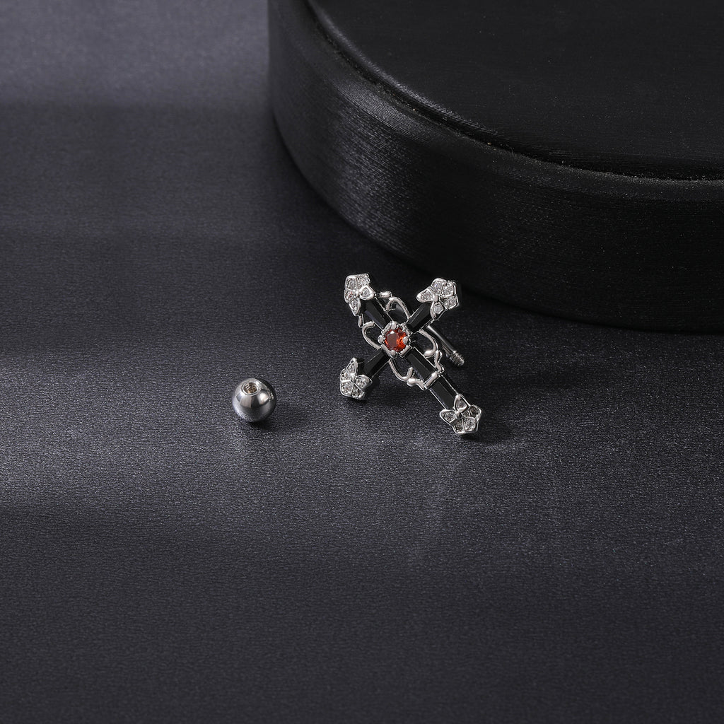 Cross Belly Button Piercing