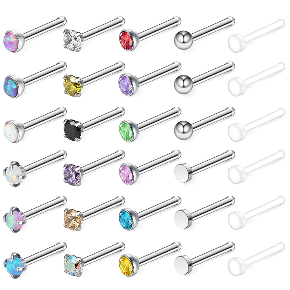 ZS | Nose Ring Set | Nose Bone Piercing | Nose pin
