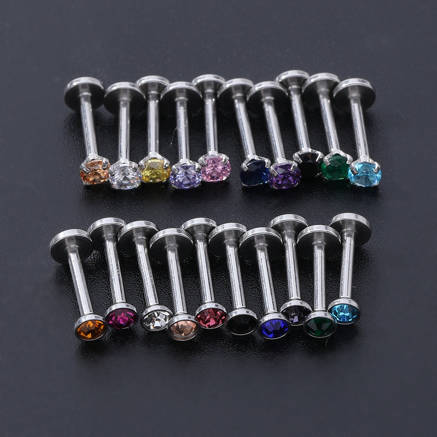 20 Pcs Labret Monroe Lip Piercing Rings Crystal Cartilage Conch Helix ...